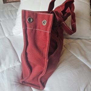 Hermes | Bags | Hermes Red Canvas Tote Bag | Poshmark